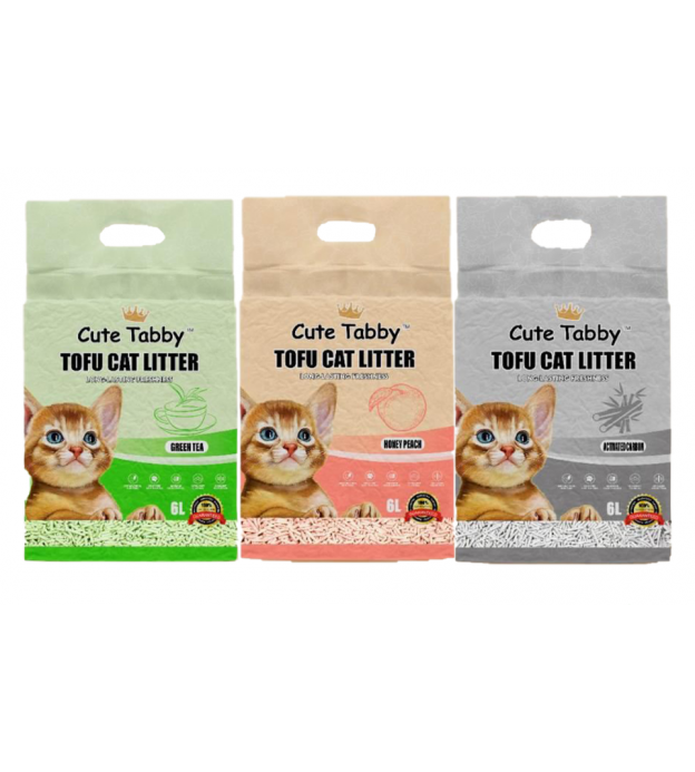 Cute Tabby Cat Tofu Litter 6l